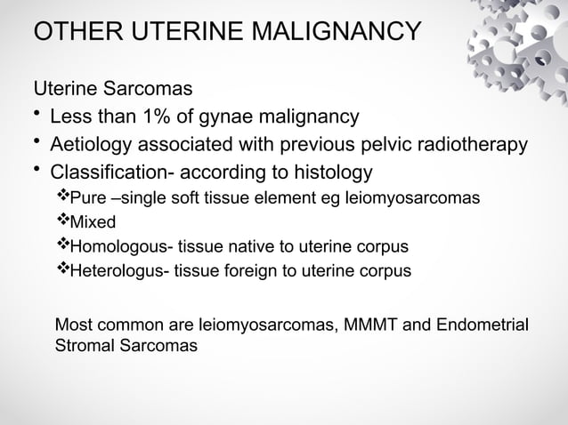 UTERINE MALIGNANT AND BENIGN TUMOURS PPT | PPTX