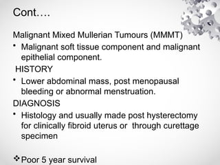 UTERINE MALIGNANT AND BENIGN TUMOURS PPT | PPTX