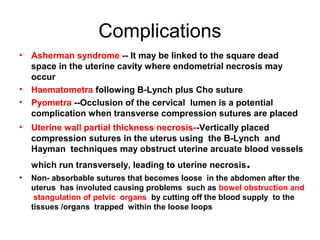 Uterine compression sutures | PPT