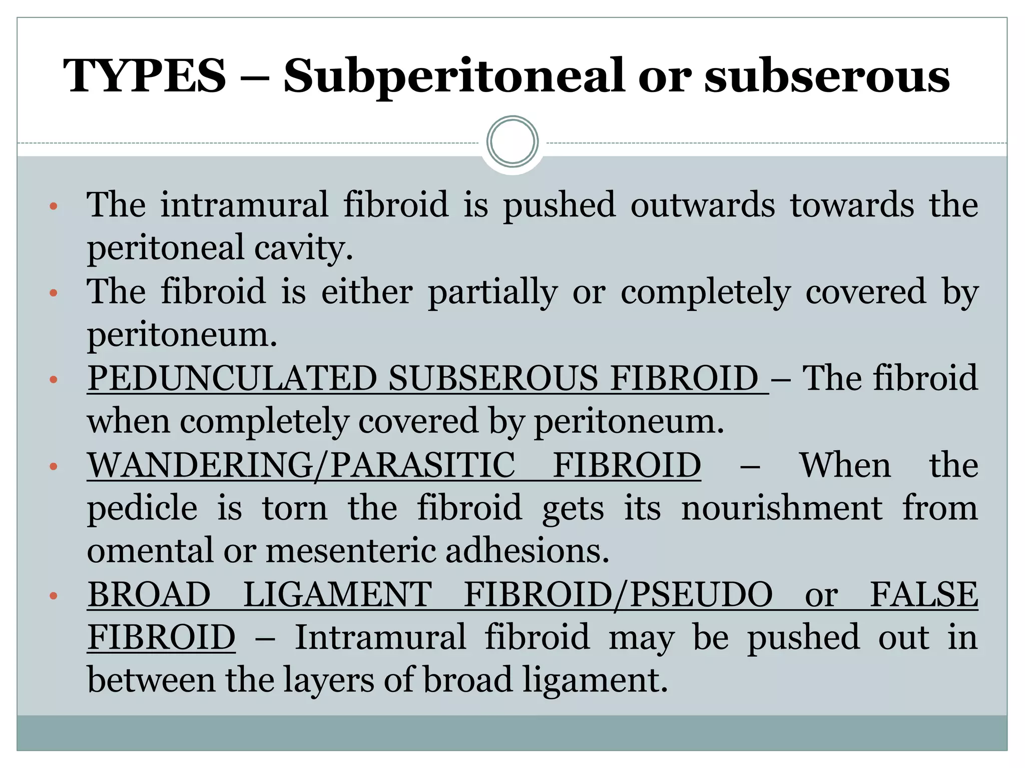 Uterine fibroid | PPTX