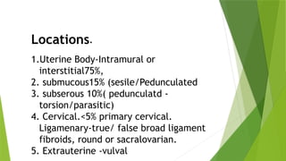 uterine fibroid.presentation of streerog department | PPT