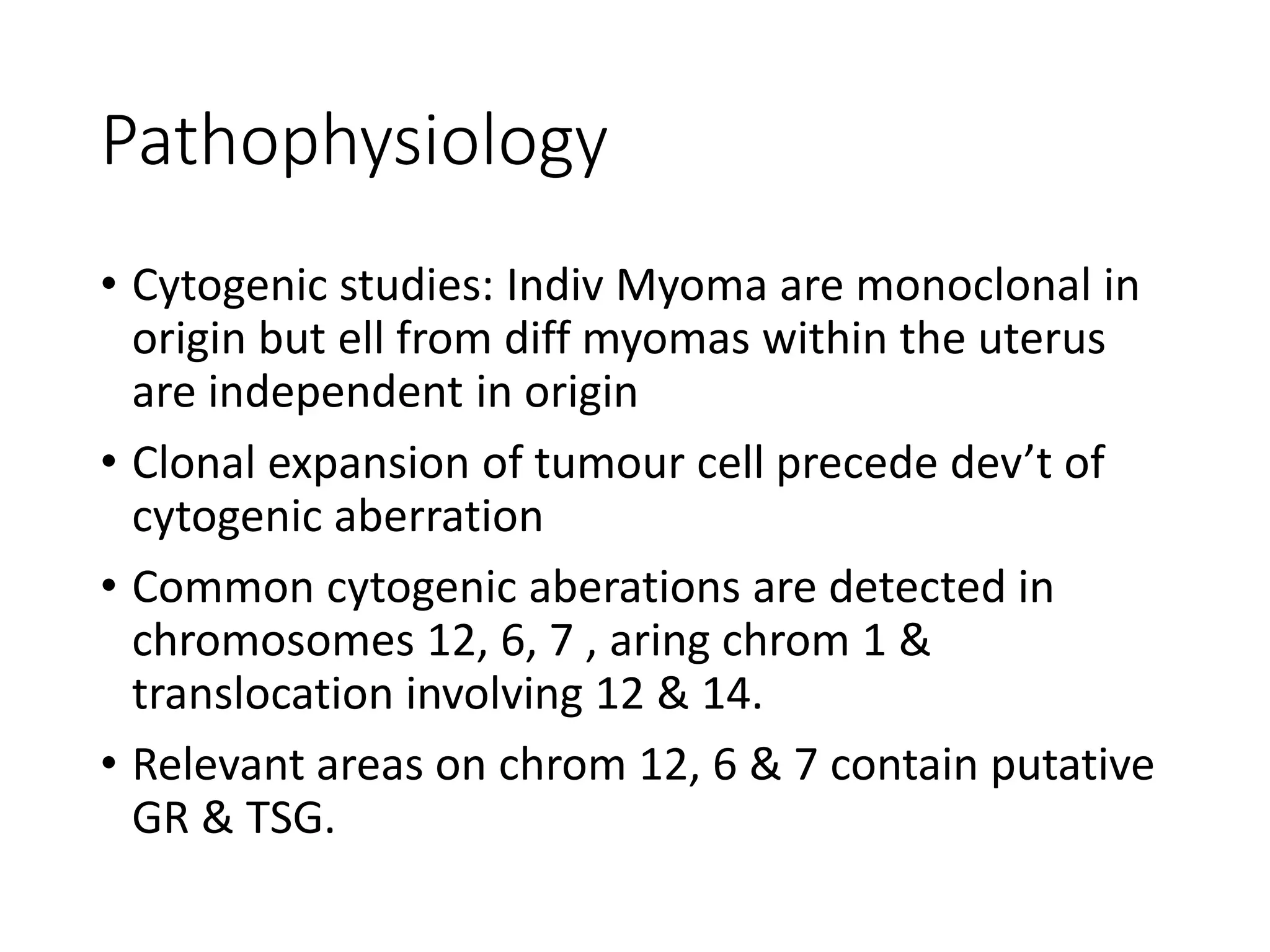Uterine fibroids, Benign tumor of the Uterus (Leimyoma) | PPTX