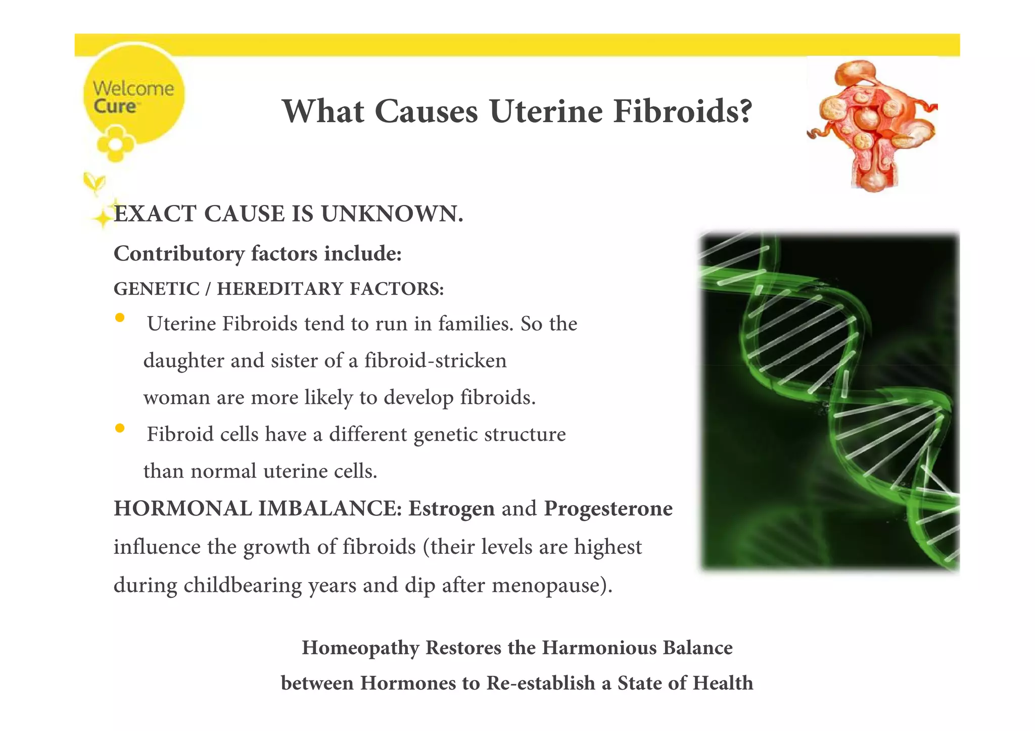 Non-Surgical Treatment of Uterine Fibroids; Heal Naturally with Homeopathy! | PPT