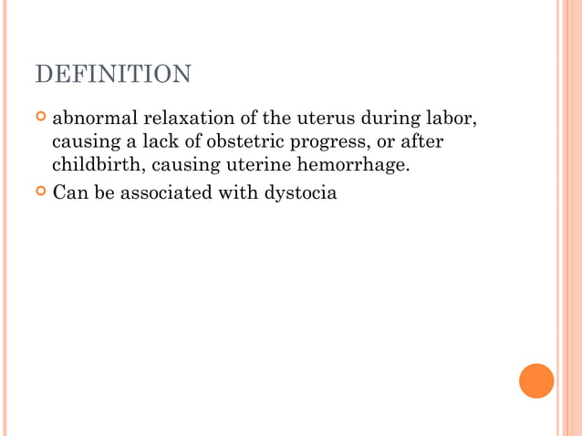 Uterine inertia | PPT | Pregnancy | Reproductive Health