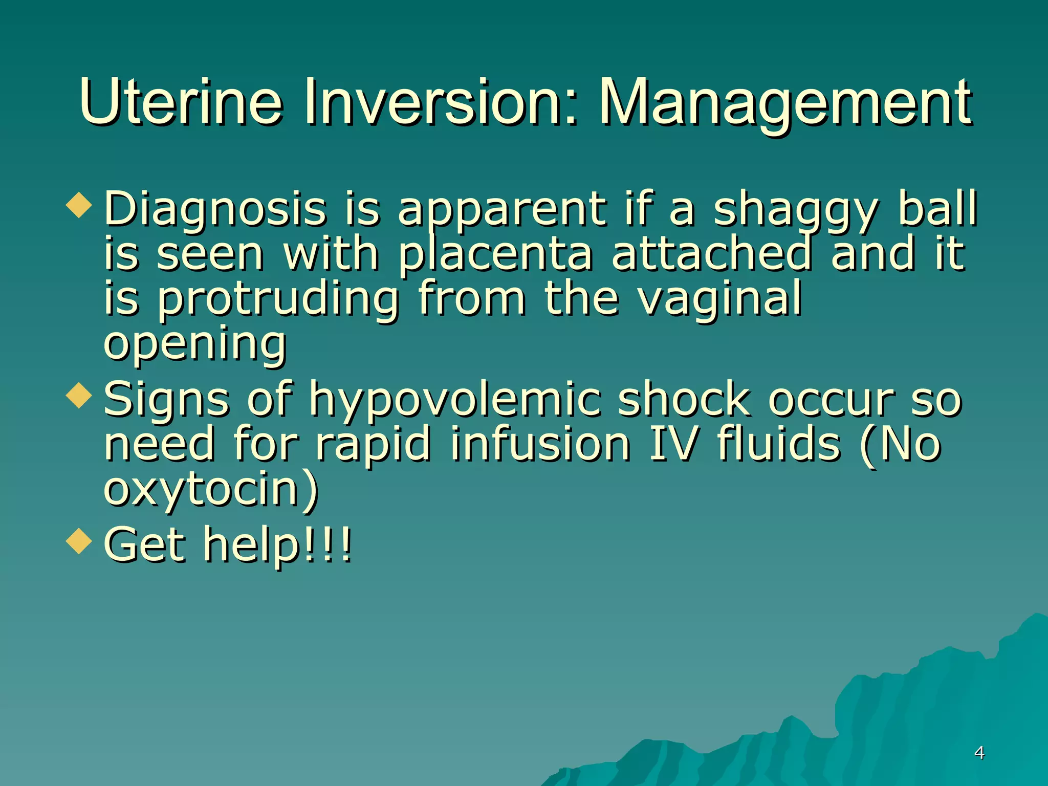 Uterine inversion | PPT