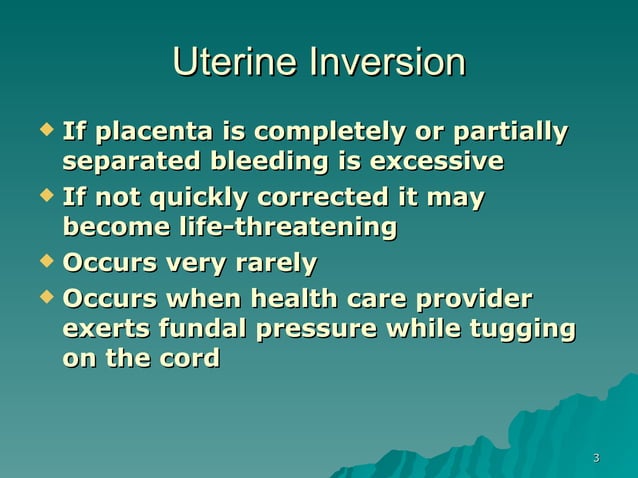 Uterine inversion | PPT