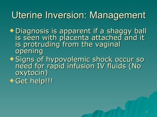 Uterine inversion | PPT