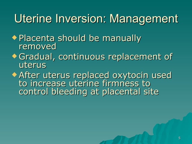 Uterine inversion | PPT