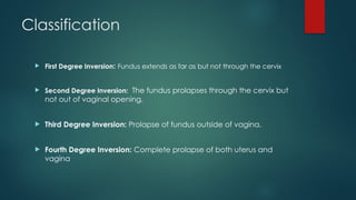 Uterine Inversion.pptx defination, diagnosis | PPT
