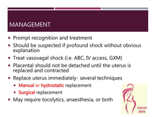 Uterine inversion 2016 | PPTX