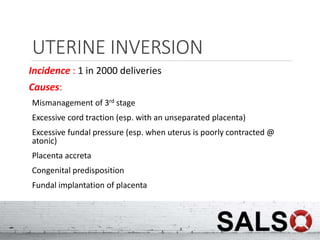 Uterine Inversion 2018 | PPTX