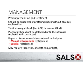 Uterine Inversion 2018 | PPTX