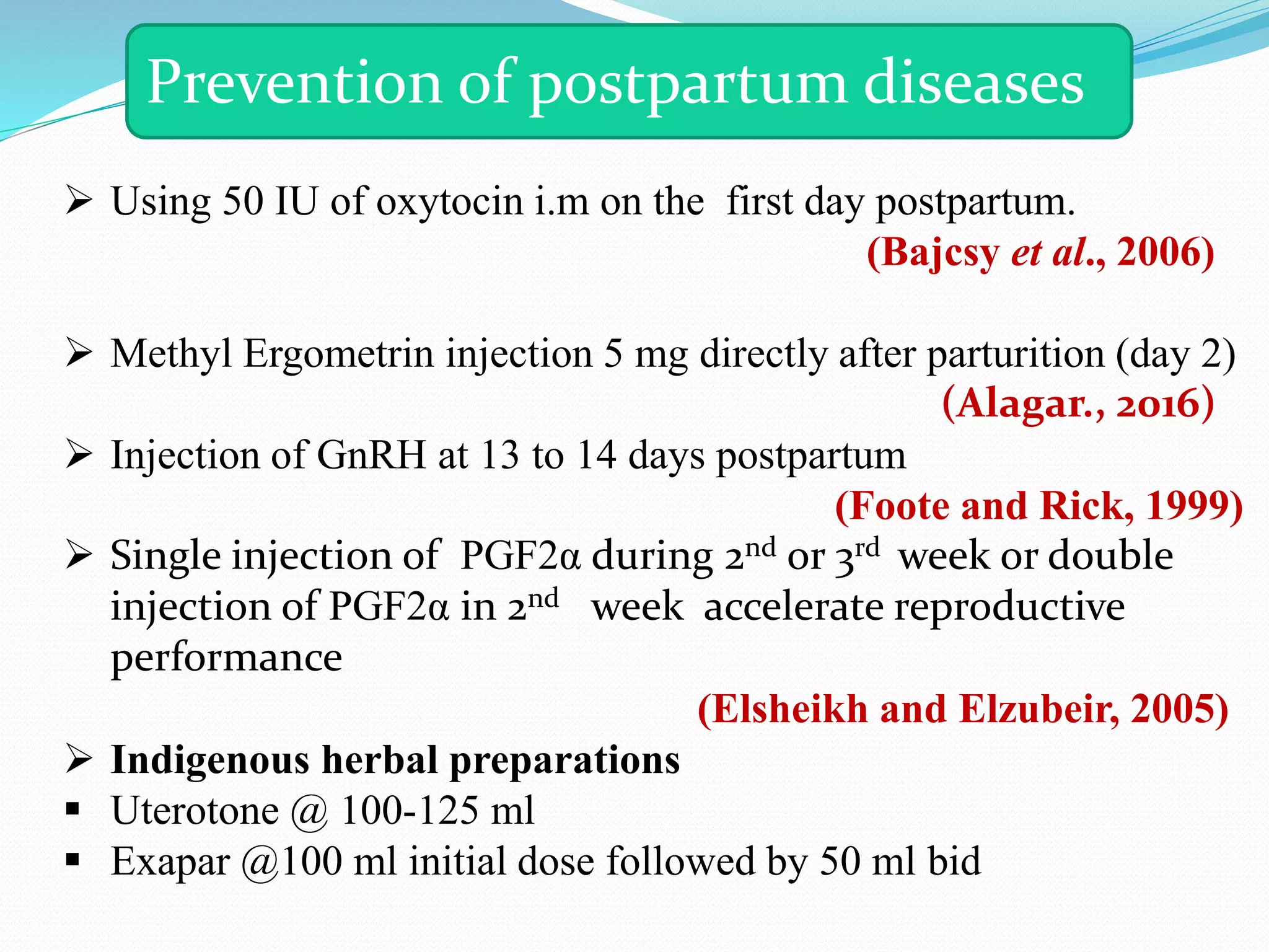 pathophysiology of uterine involution and its therapeutic management | PPTX
