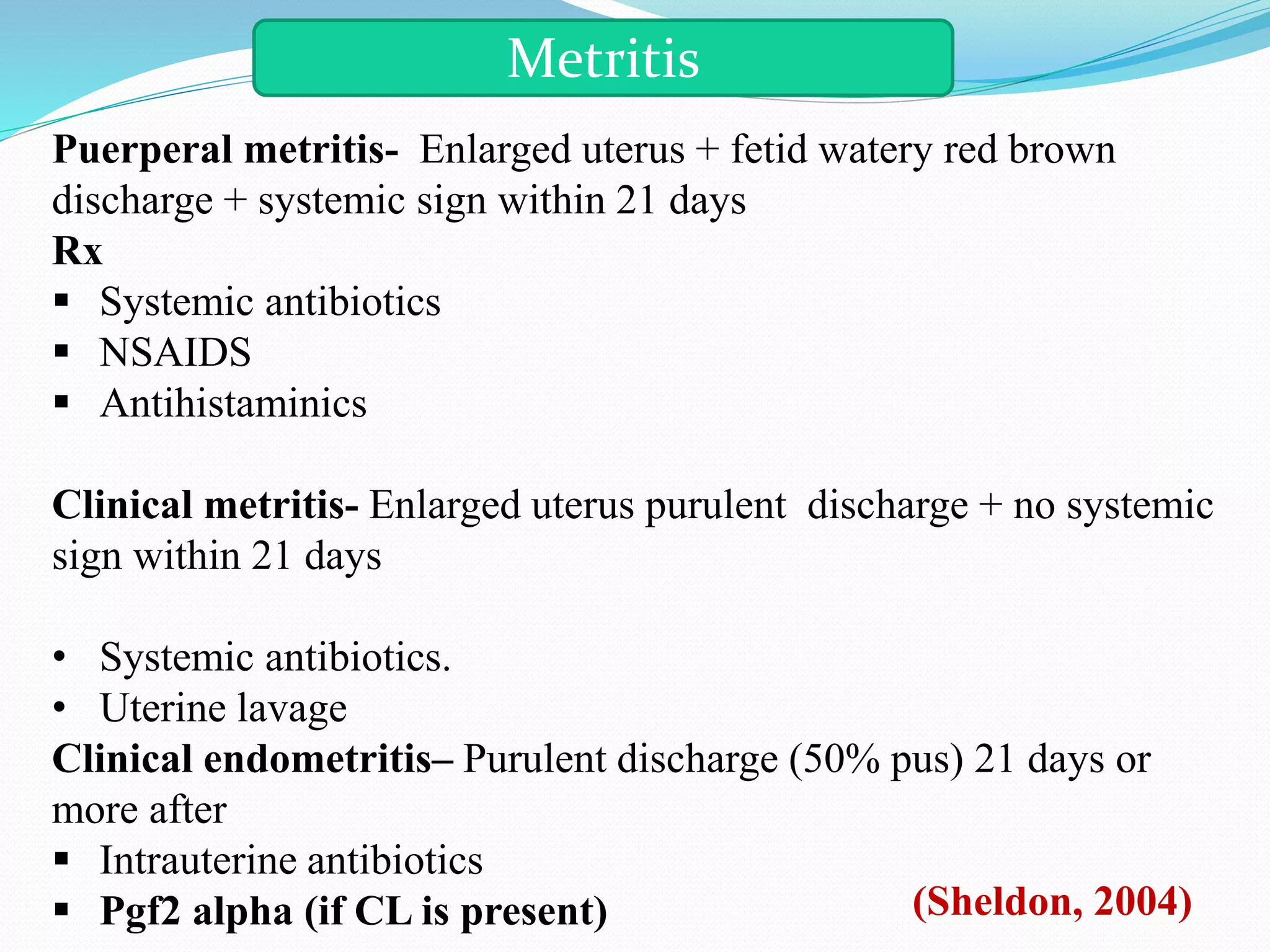 pathophysiology of uterine involution and its therapeutic management | PPTX