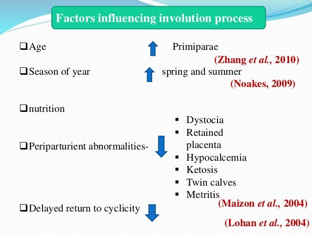 pathophysiology of uterine involution and its therapeutic management