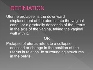 Uterine prolapse | PPTX