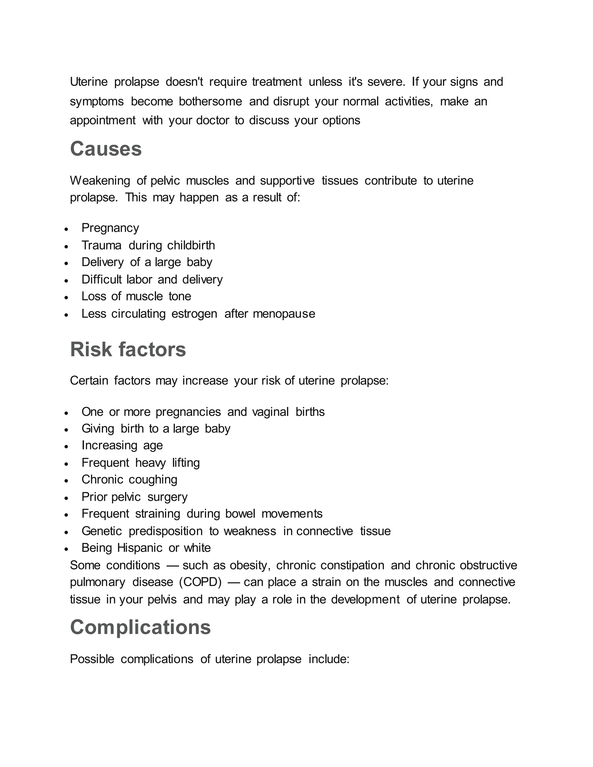 Uterine prolapse | DOCX