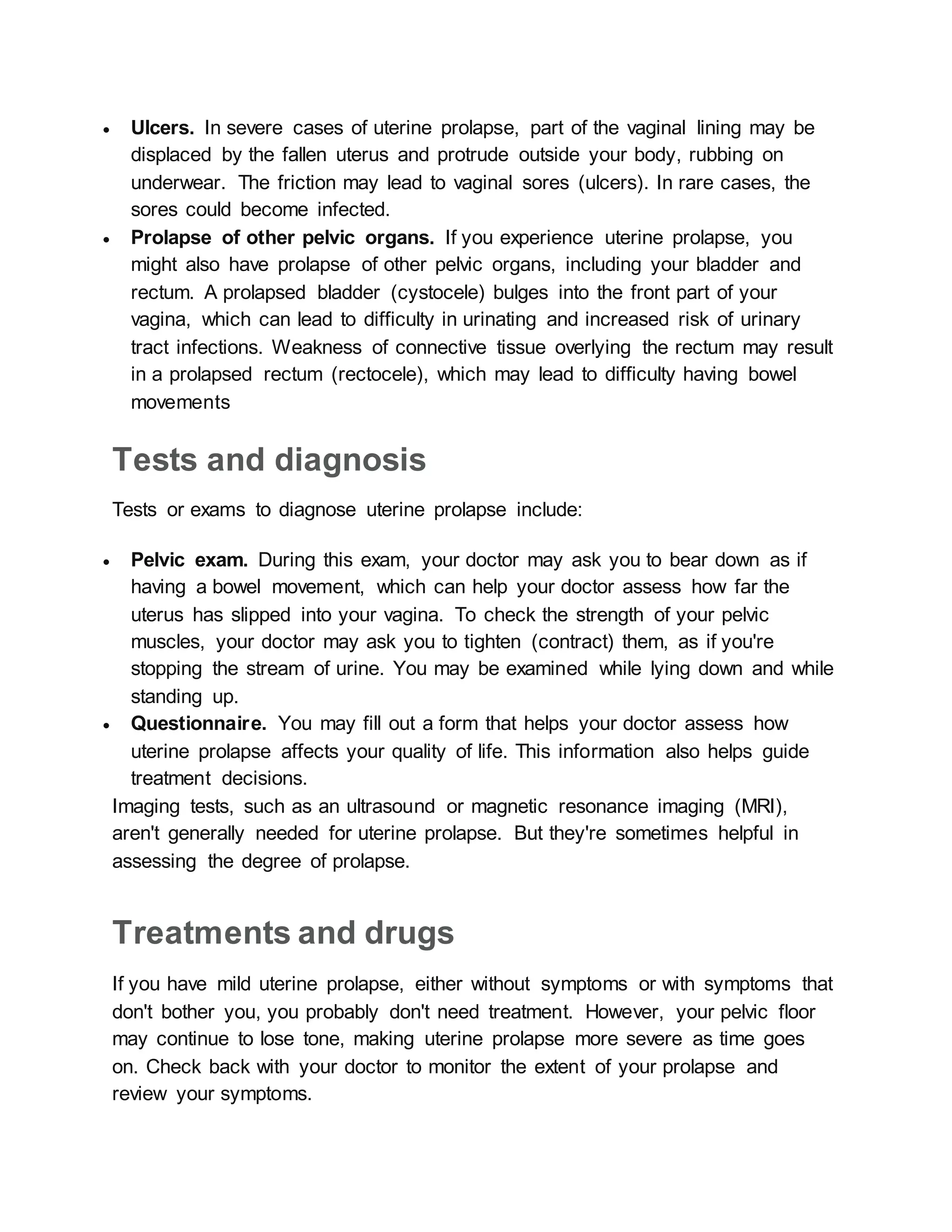 Uterine prolapse | DOCX