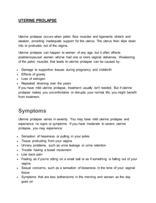 Uterine prolapse | DOCX