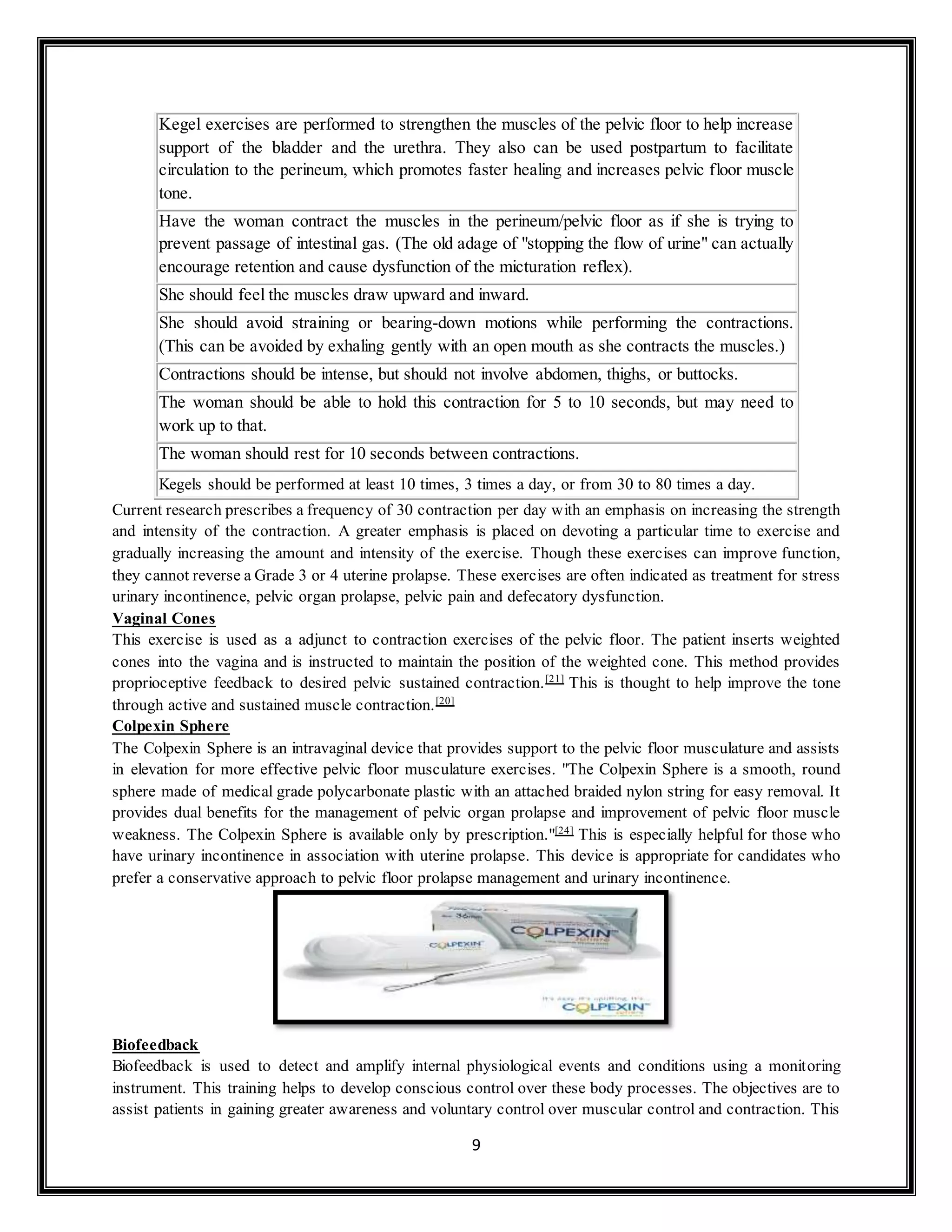 Uterine prolapse Define, Types,test, Treatment in Details in word file ...
