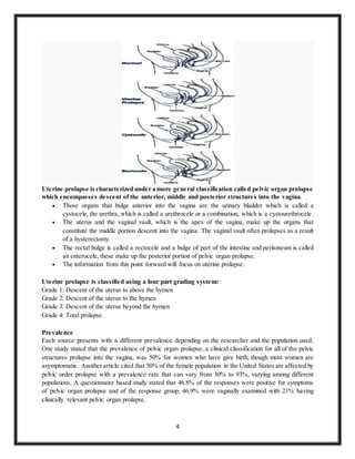 Uterine prolapse Define, Types,test, Treatment in Details in word file ...
