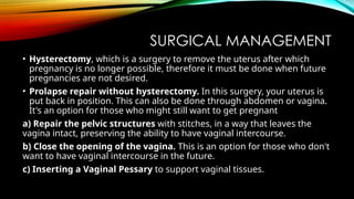 Uterine prolapse Or Procidentia Gynecological Nursing .pptx