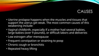 Uterine prolapse Or Procidentia Gynecological Nursing .pptx