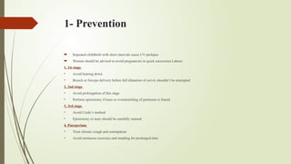 Uterine Prolapse, causes type and classification,its managment | PPTX