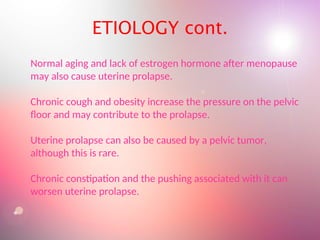 uterine prolapse in displacement final.ppt