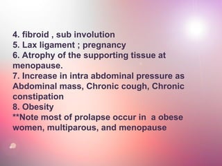 uterine prolapse in displacement final.ppt