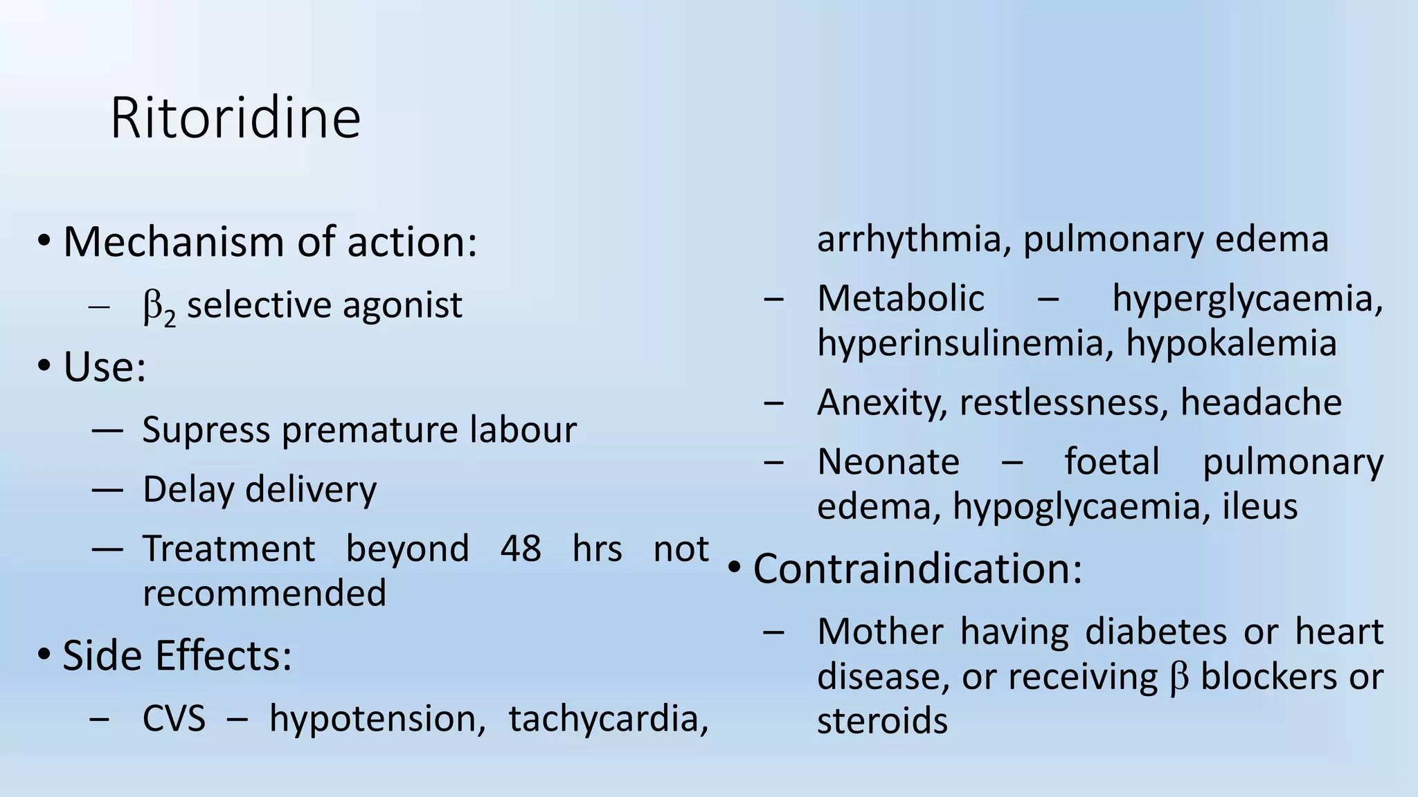 Uterine relaxants (tocolytics) | PPTX