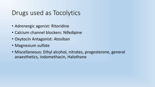 Uterine relaxants (tocolytics) | PPTX
