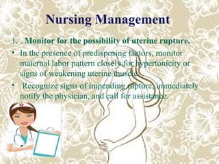 Uterine rupture | PPT