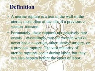 Uterine rupture | PPT