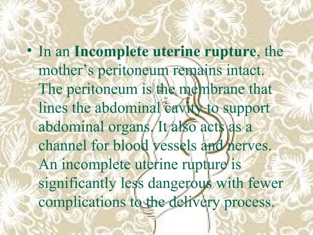 Uterine rupture | PPT