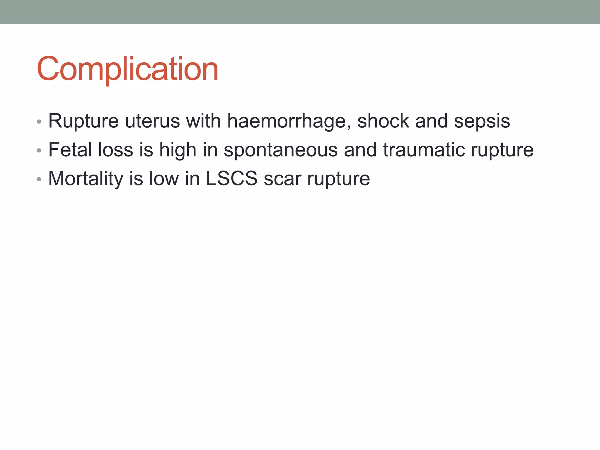 Uterine rupture | PPTX