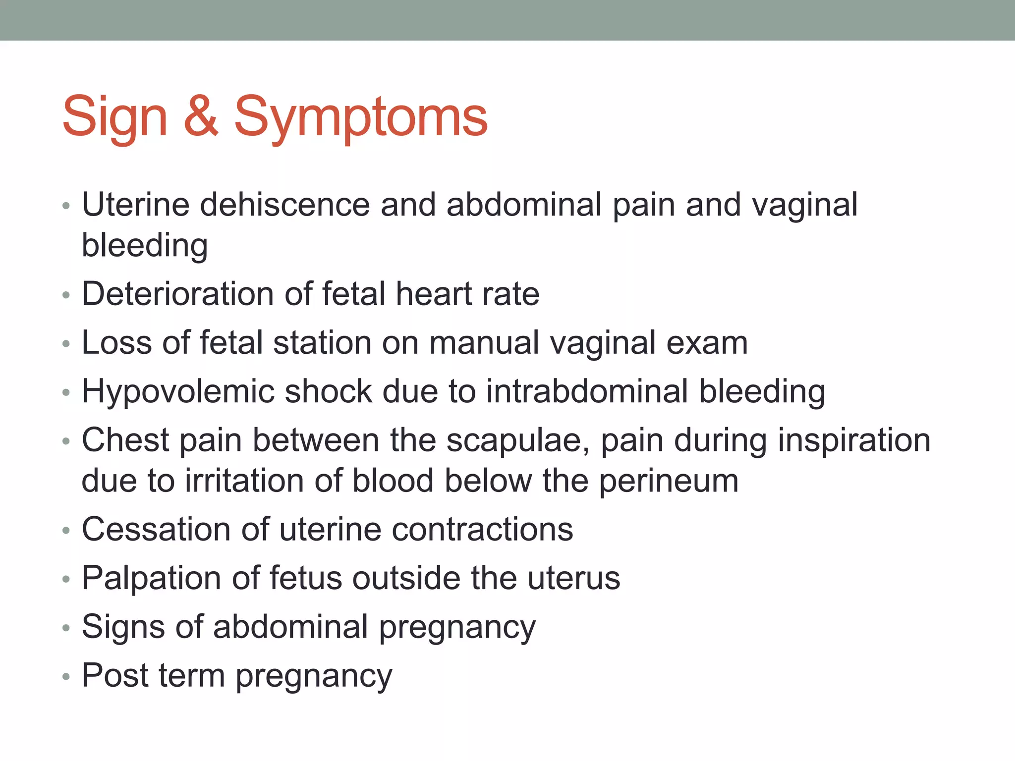 Uterine rupture | PPTX