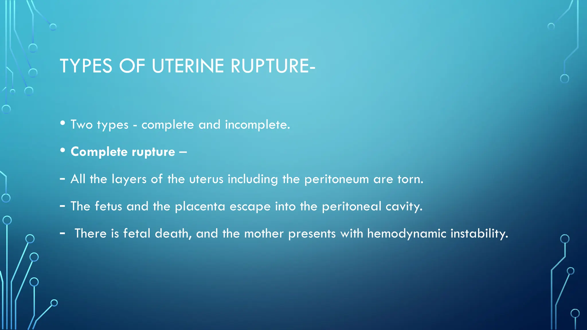 UTERINE RUPTURE.pptx uterine rupture in LSCS patient | PPTX
