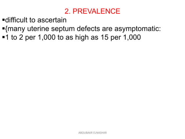 Uterine septum ASRM GUIDELINES2016 | PPSX | Pregnancy | Reproductive Health