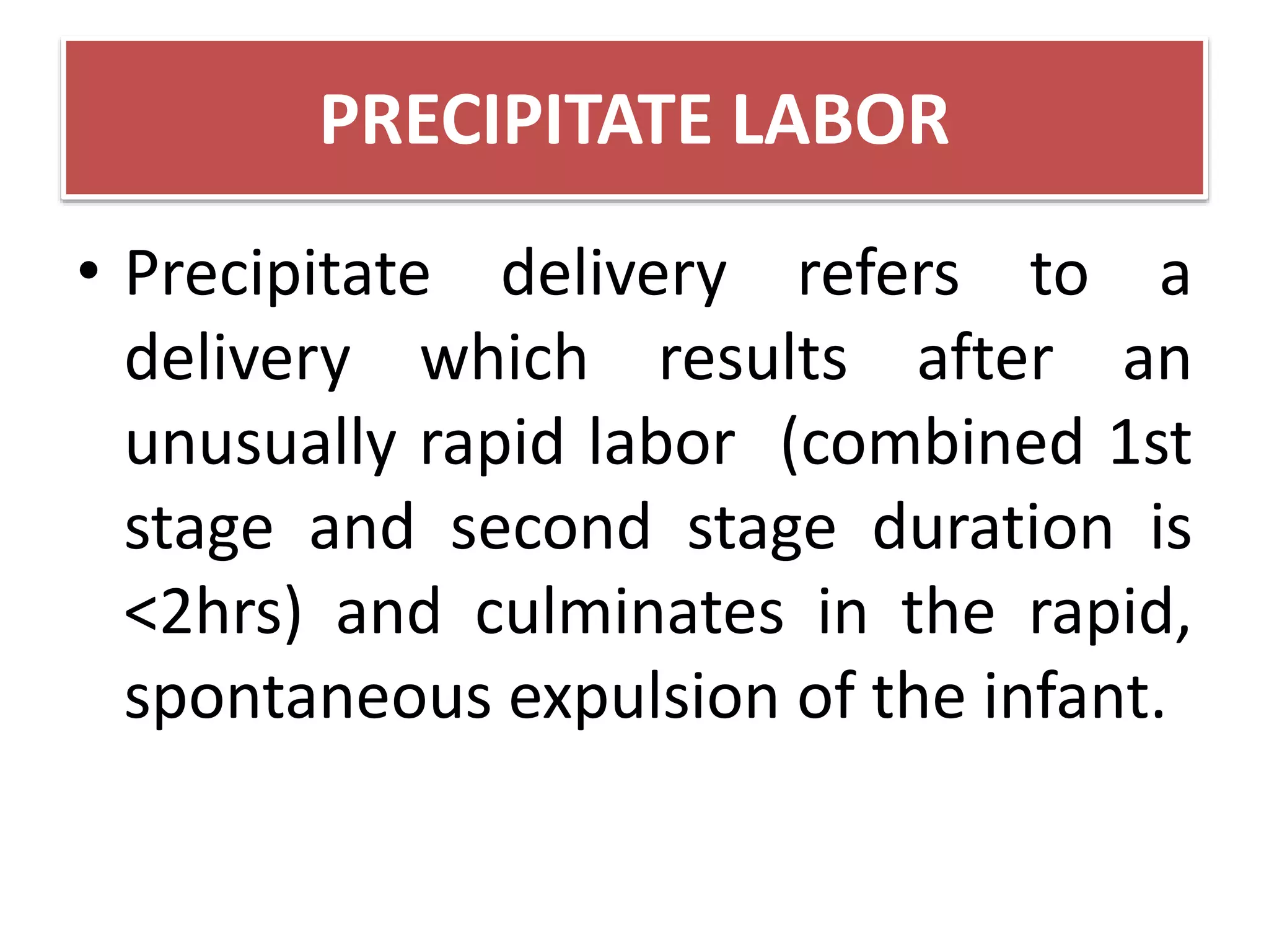Uterine Inertia, Precipitate Labor and Uterine Tetany | PPTX