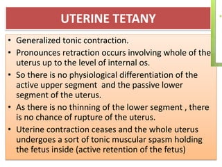 Uterine Inertia, Precipitate Labor and Uterine Tetany | PPTX