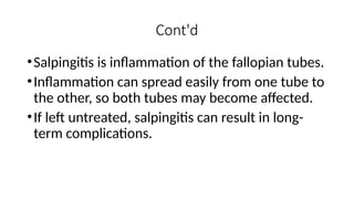 UTERINE TUBES INFLAMMATION in adults and child | PPTX