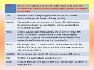 Uterine uterine brace suture slideshare | PPTX