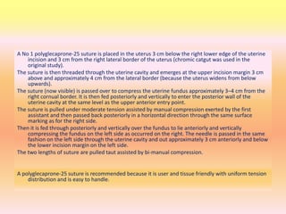 Uterine uterine brace suture slideshare | PPTX
