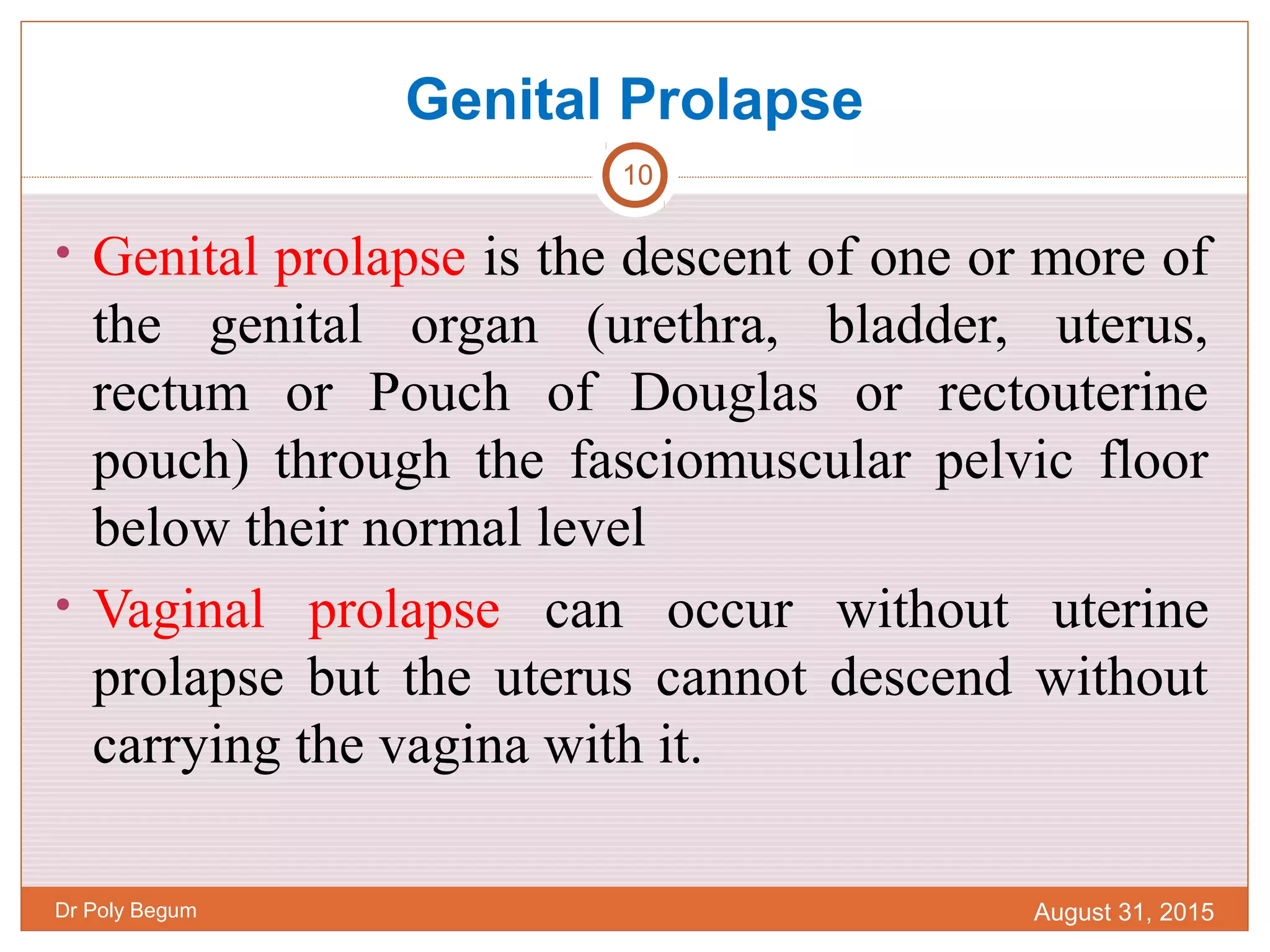 Utero vaginal prolapse | PPT