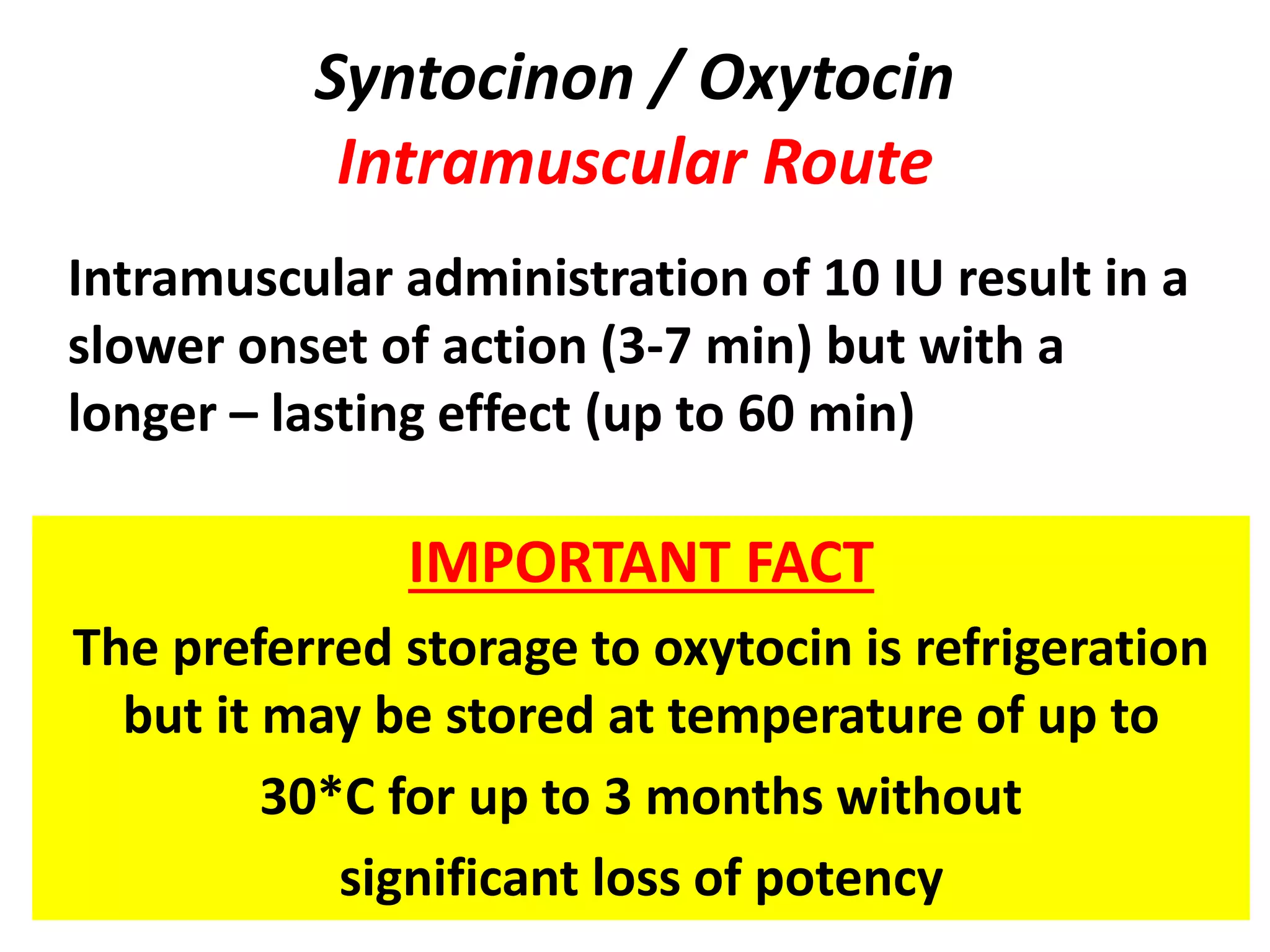 UTEROTONIC Drugs for ATONIC PPH Prevention in India Dr Sharda Jain , Dr ...