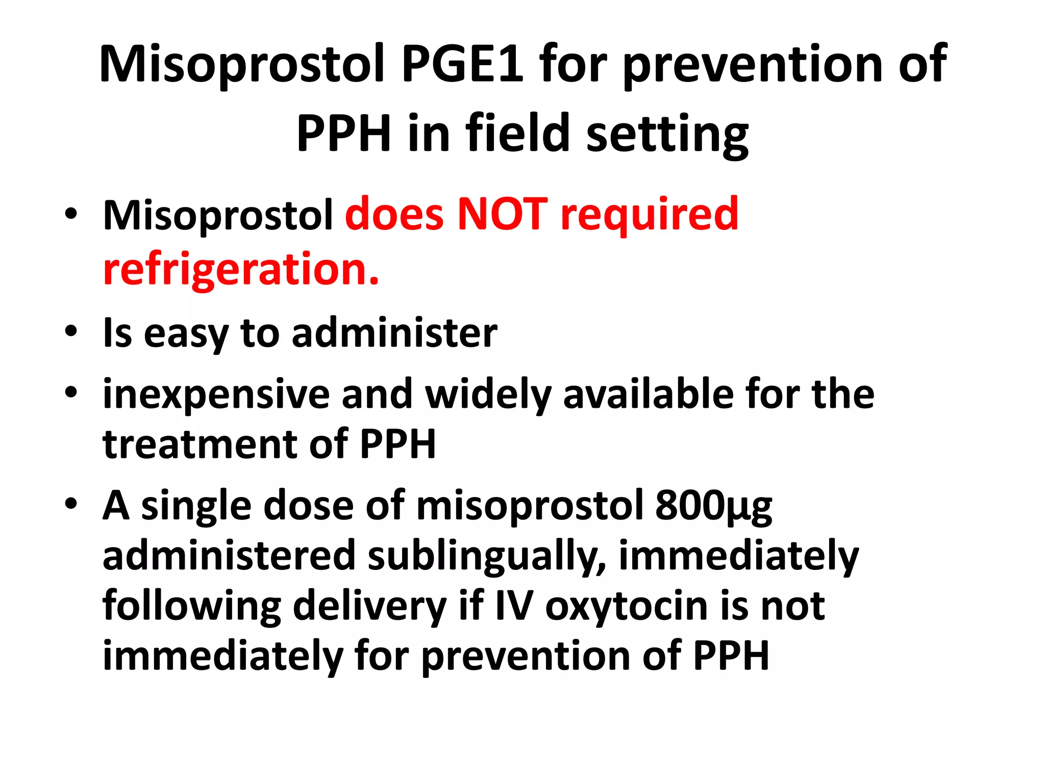UTEROTONIC Drugs for ATONIC PPH Prevention in India Dr Sharda Jain , Dr ...