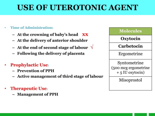 UTEROTONIC Drugs for ATONIC PPH Prevention in India Dr Sharda Jain , Dr ...