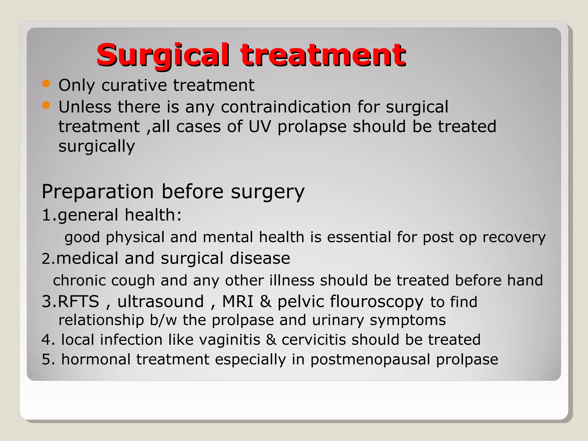 Utero vaginal prolapse | PPT