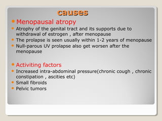 Utero vaginal prolapse | PPT